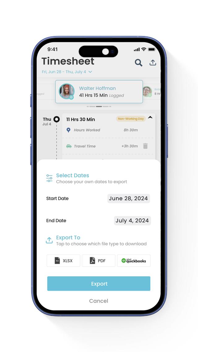 ConstructionClock - The automated time-tracking app